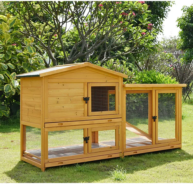Modern Outdoor Rabbit Hutch and Wooden Poultry House Unique Bunny Cage ...