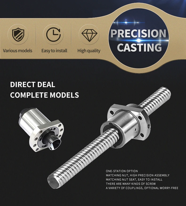 Ball Screw Integrated Motor Set Sfu 1605/1610/2010 Precision Ball Screw ...
