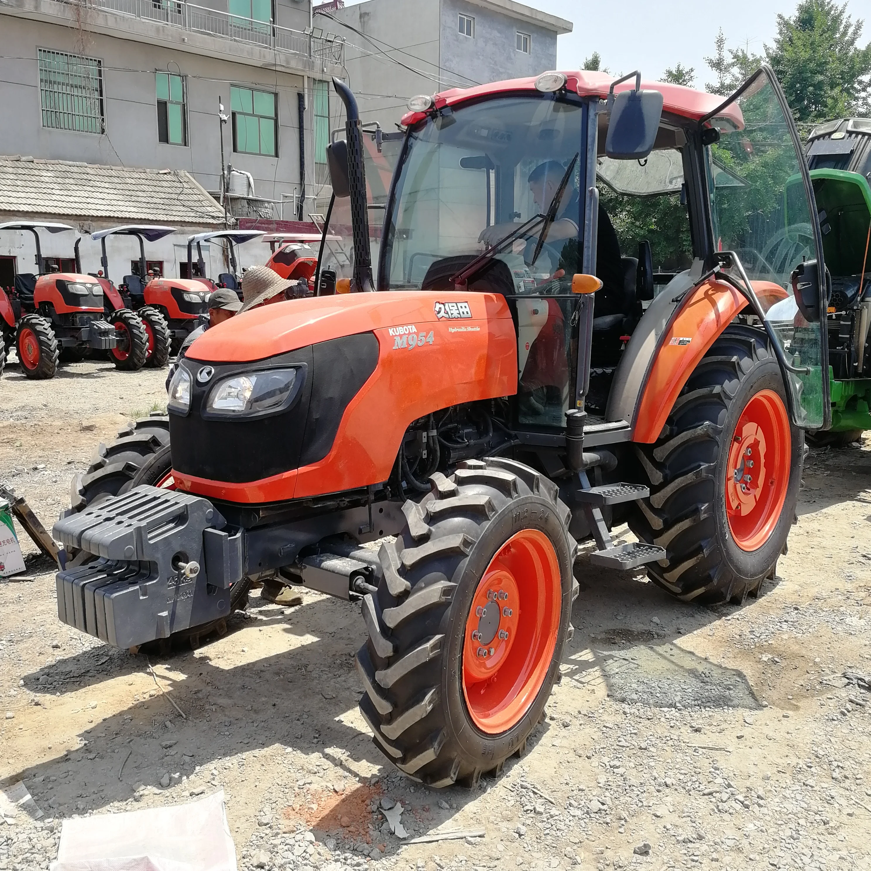 used tractors Japanese tractor Kubota 9540 4X4WD farm equipment ...