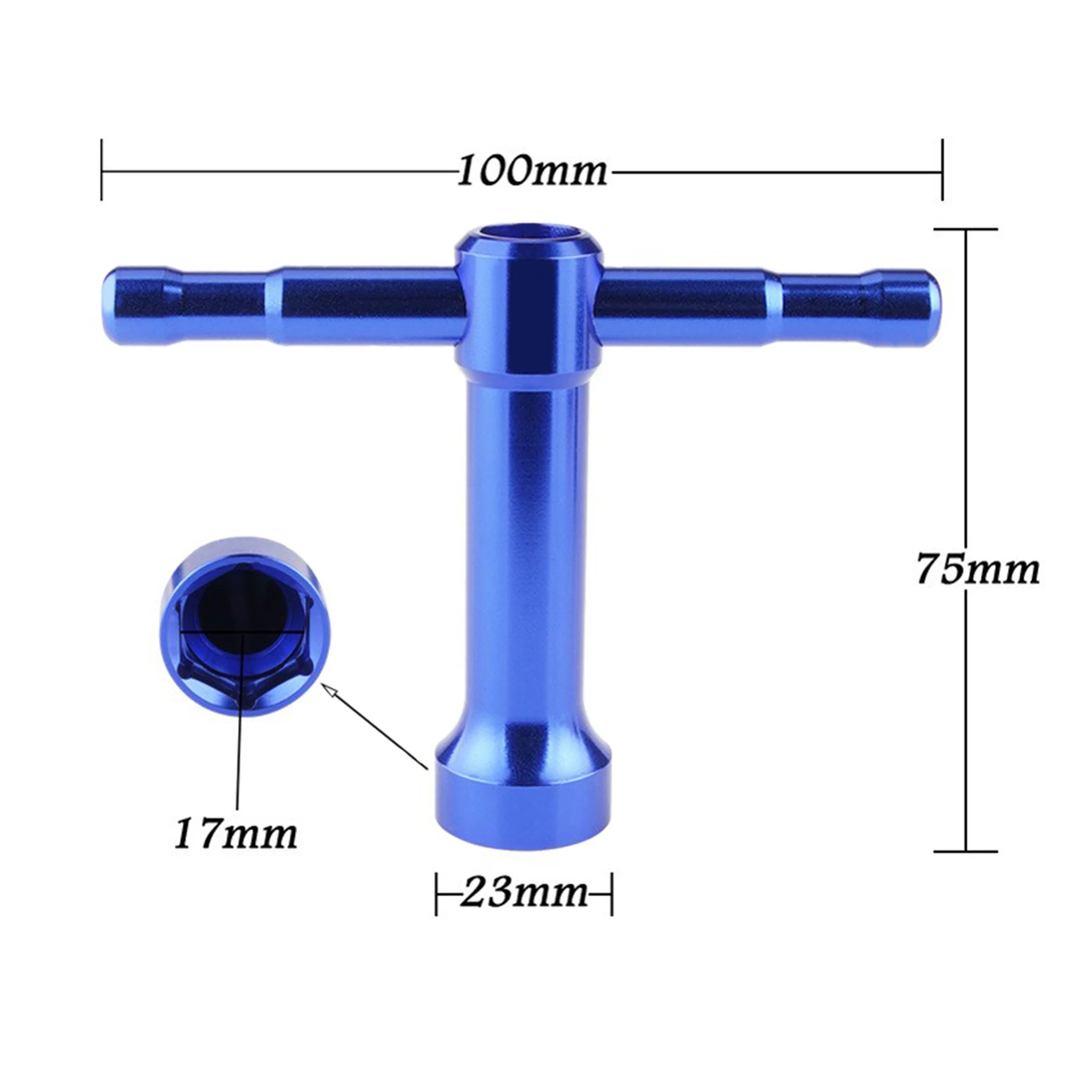 Hex Socket Socket 17mm Nut Wrench M4 Nut Removal Tire Cover for 1/8 RC ...