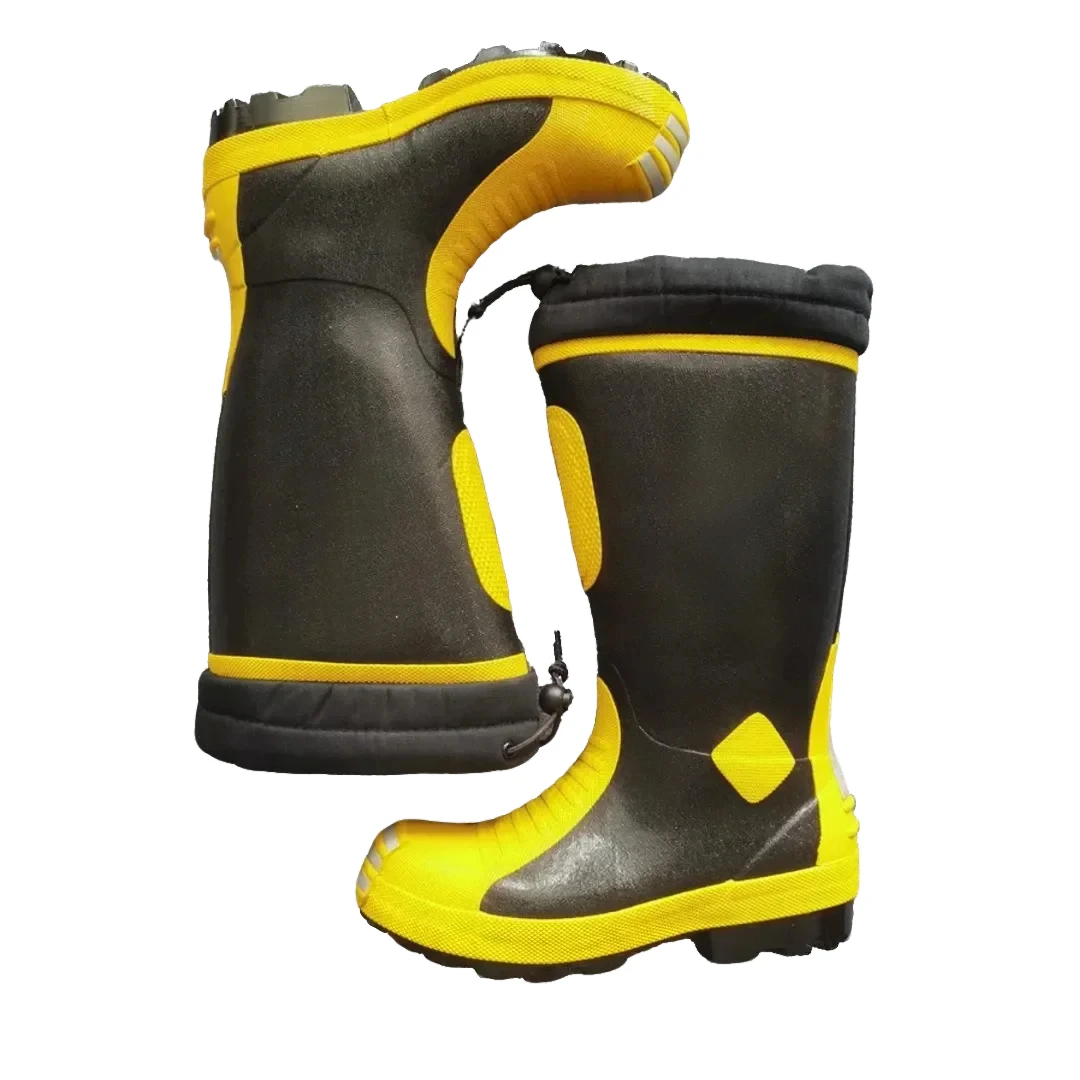 Premium Vulcanized Rubber Elite Firefighter Boots with Heat-Insulating ...