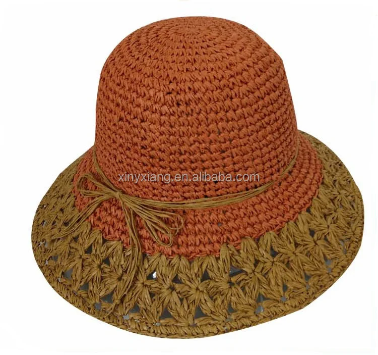 Factory Custom Organic Raffia Straw Floppy Planter Hat Sun Hats, Women ...