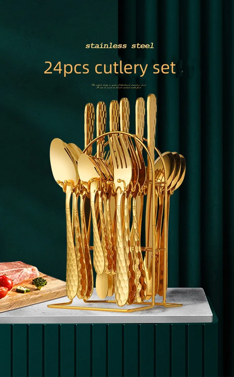 New Mirror Polishing Reusable Flatware Set With Box Stainless Steel ...