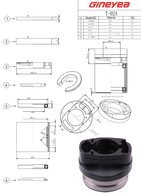 Internal Headset Inner Cable Route Headset ICR for Bikes