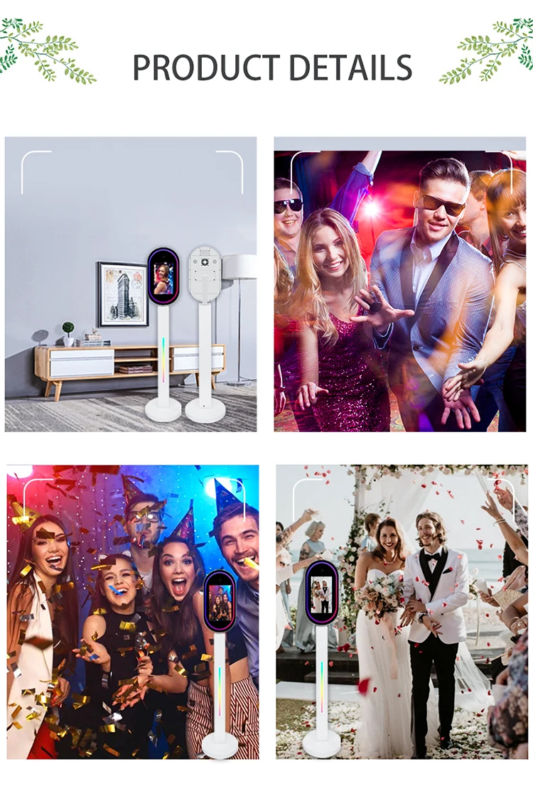 Small Portable Mirror Photo Booth Instant Touch Screen Smart Digital ...