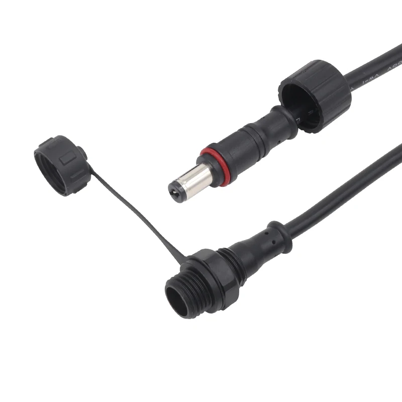 M12 Panel Type Dc Jack Connector Male Female Extension Cable Waterproof ...