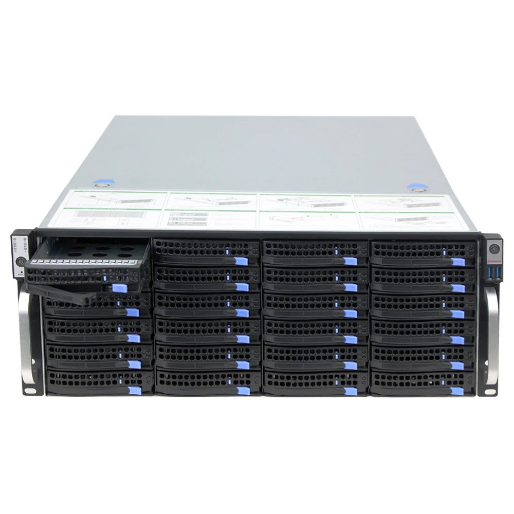 4u Rack Mounted Gpu Server Chassis 650mm Long,24(standard) Front 3.5 ...
