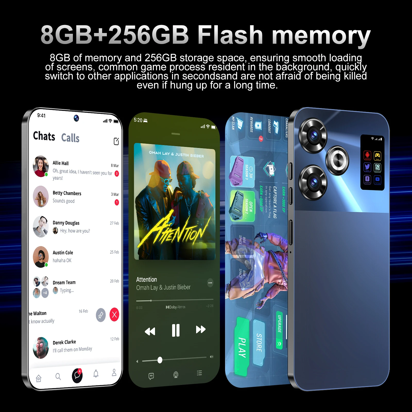 F6 Pro the Ultimate 7.3 Full Display Android 5G-Smartphone with 8GB RAM 256GB Storage and 10 ...