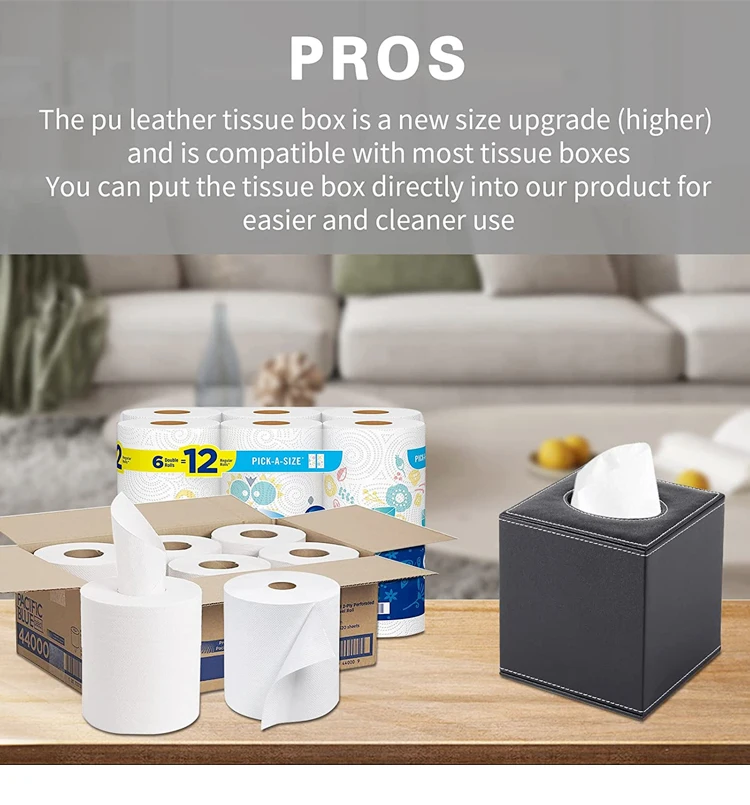 Modern Luxury Home Decor Leather Tissue Box Restaurant Tissue Box - Buy ...