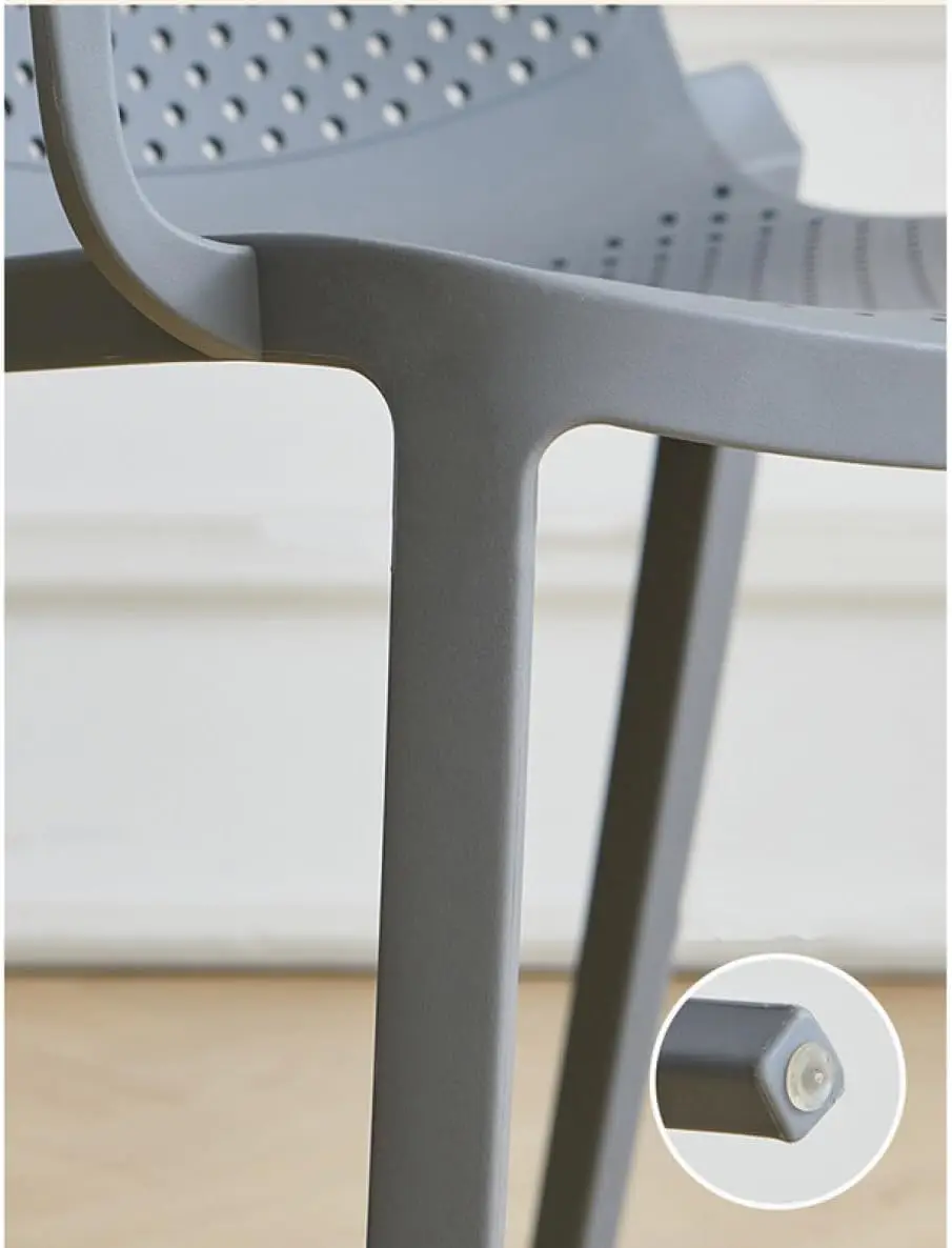 Modern Minimalist Plastic Back Chair Home Dining Chair Nordic Leisure ...