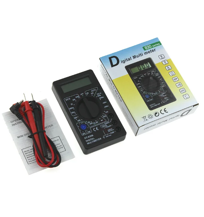 DT830B Digital Multimeter Mini Handheld Multimeter Electrical ...