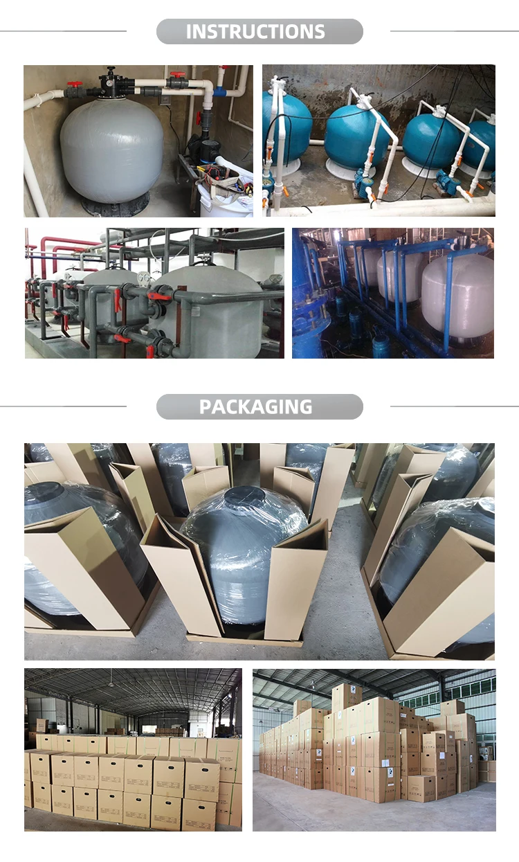 Fiberglass Flange Sand Filter Tank Commercial Swimming Pool Rapid Sand ...