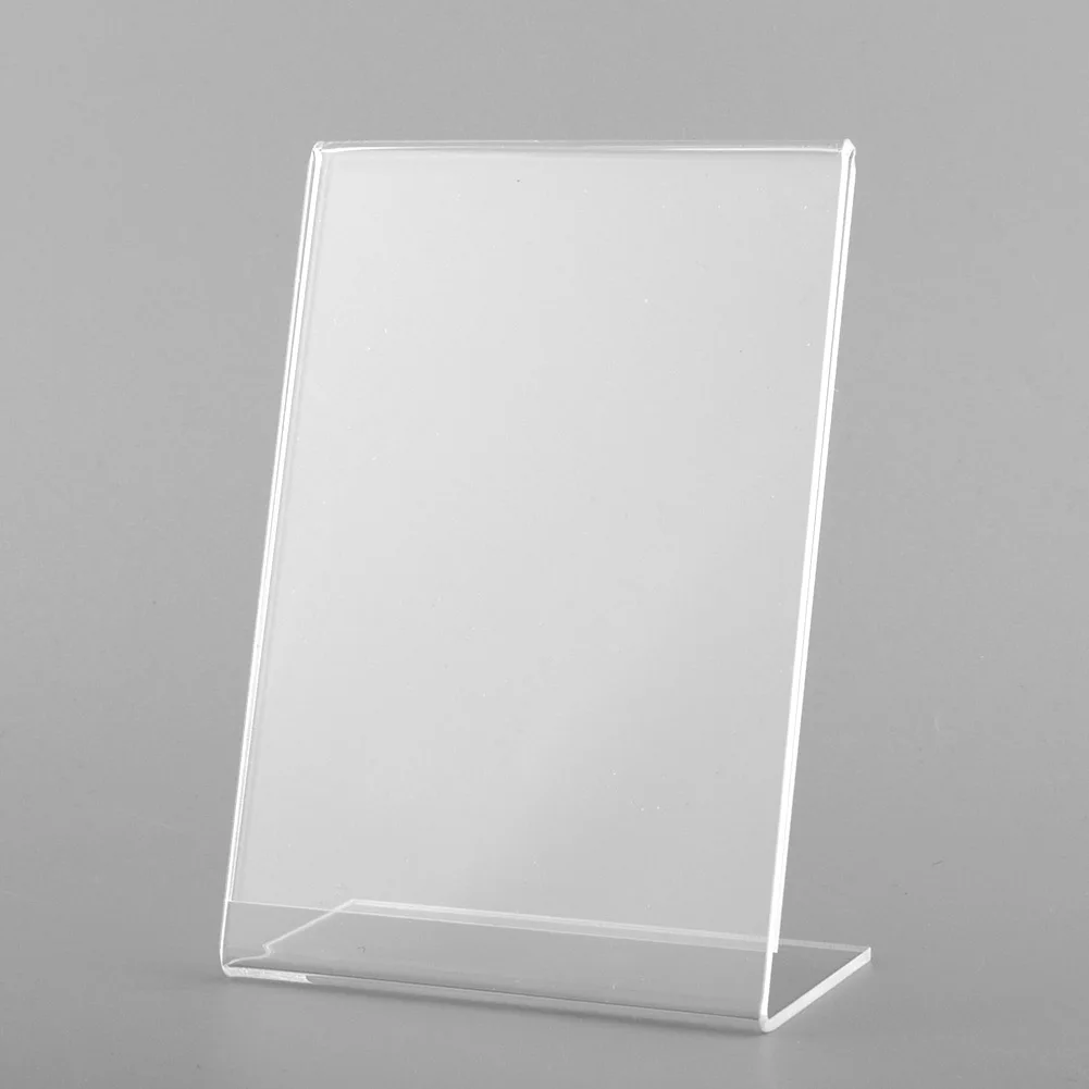 L shape clear A4 A5 A6 acrylic display stand sign holder menu holder ...