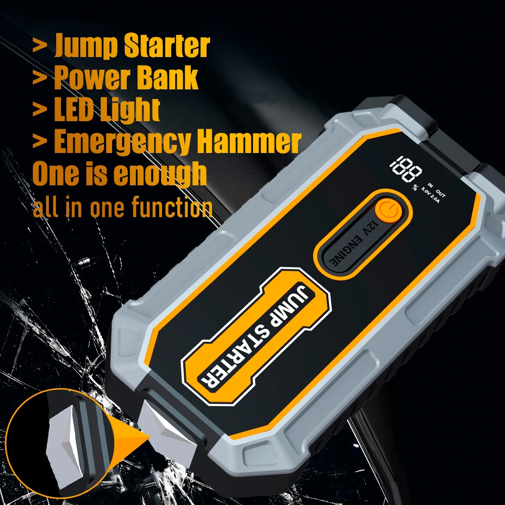 1200A Car Jump Starter - Reliable Power Bank for Vehicles