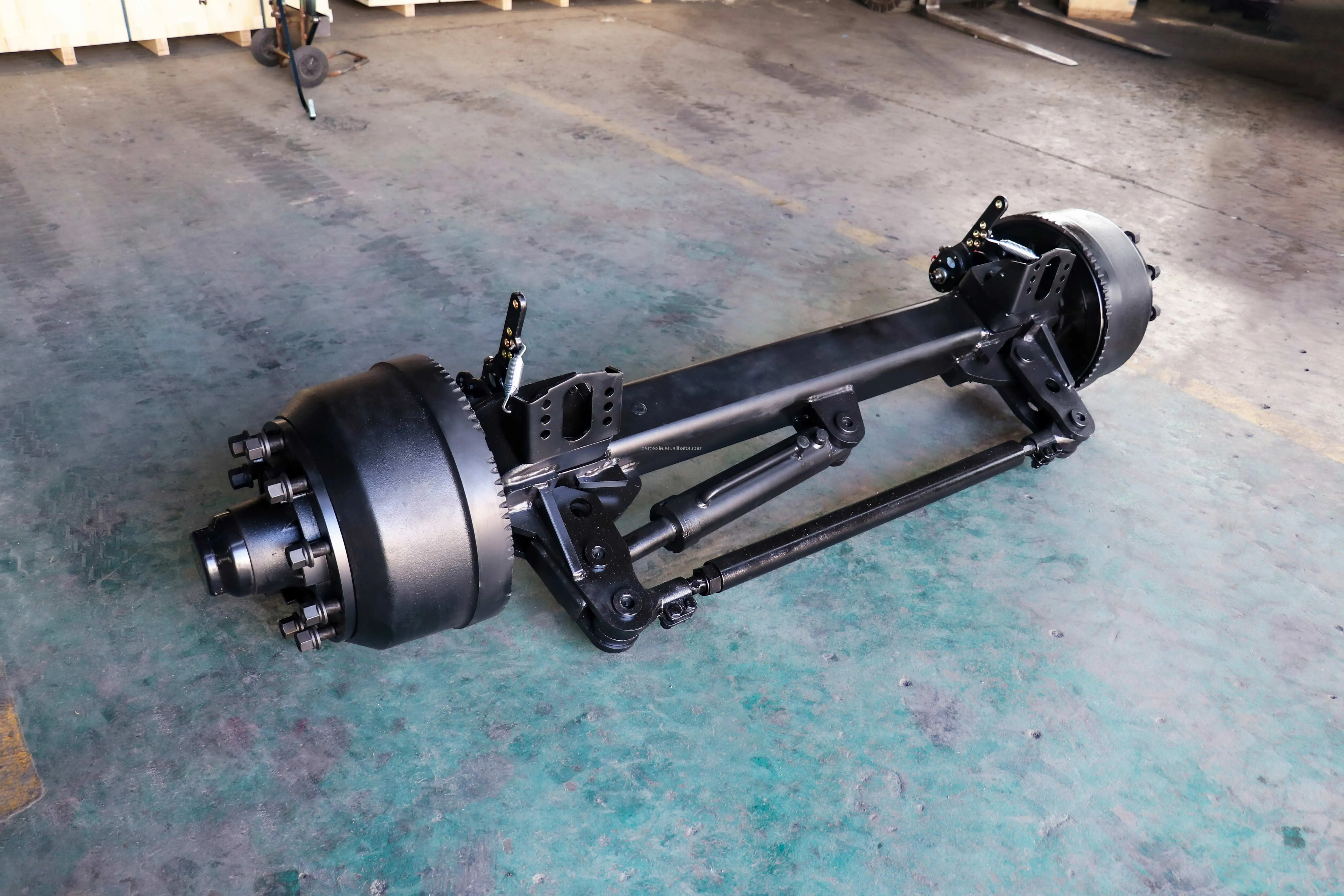 German Hydraulic Steering Axle Assembly - 13 Ton Heavy-duty