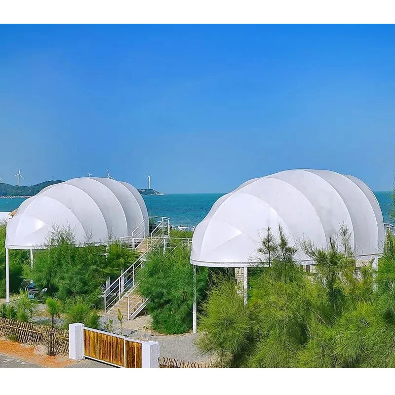 Shell Shape Tent Luxury Round Glamping Resort Platform Outdoor ...