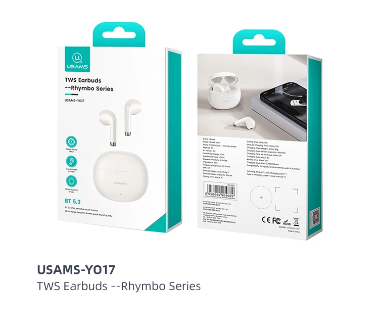 Usams 2024 Mini Sound Earbuds Wireless Bt5.3 Tws Bluetooth Earphone - Buy Earphone,Tws Earphone ...