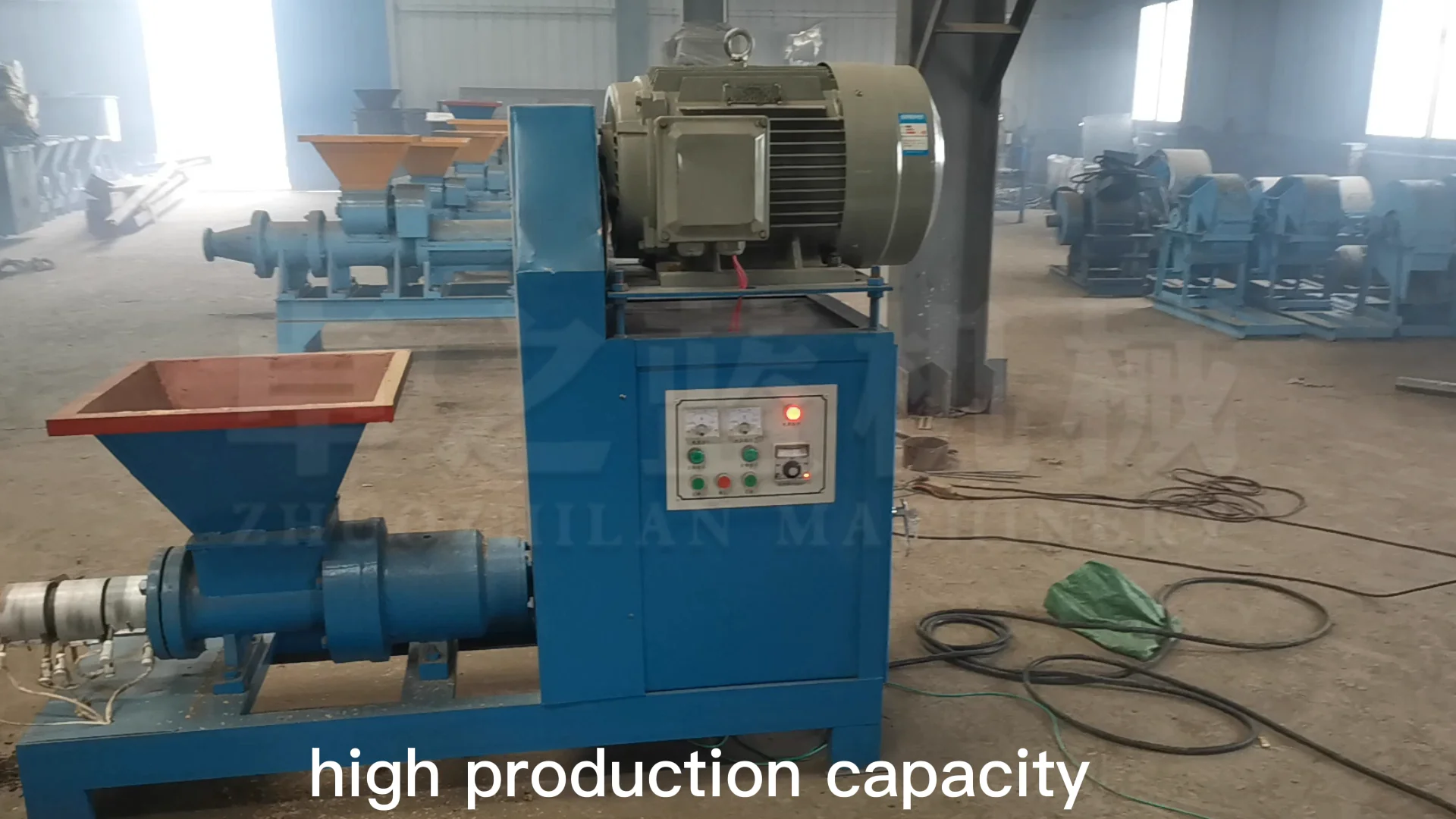 Biomass Biochar Dri Rice Husk Screw Fuel Screw Extruder 32 Mm Rod ...