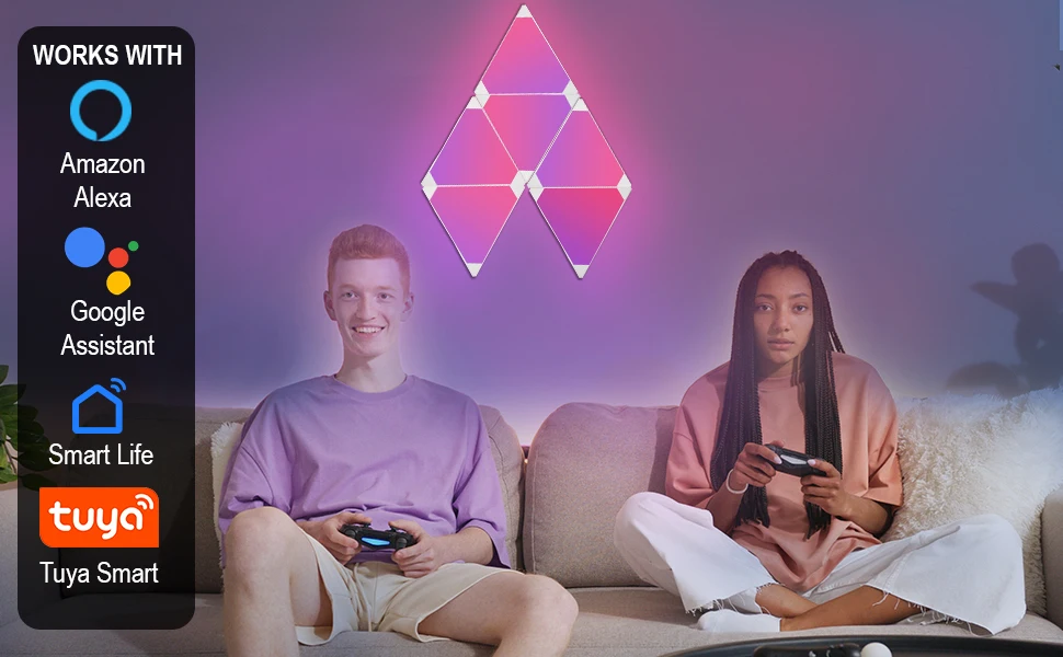 Triangle Lights Panels - Smart LED Control Game Sync RGB