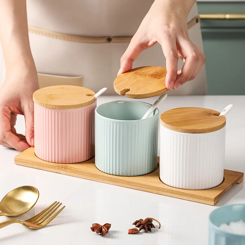 Luxury Kitchen Salt Sugar Seasoning Jar Combination Set Kitchen ...