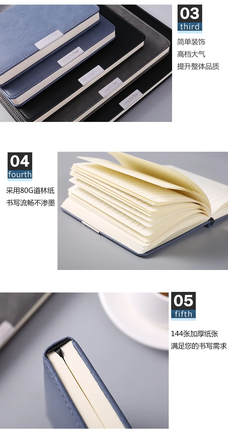 Luxury Business Custom Soft Cover A5 Leather Notepad Customized ...