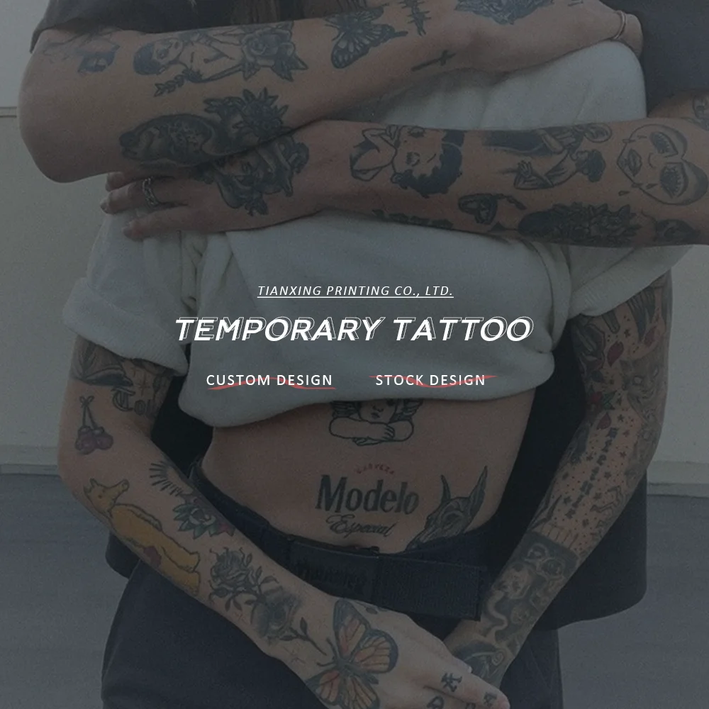 Wholesale Temporary Tattoo Custom Printed Logo Or Design Body Temporary ...