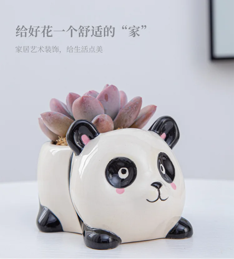 8 Cute Ceramic Animal Plant Flower Pots - Perfect for Home