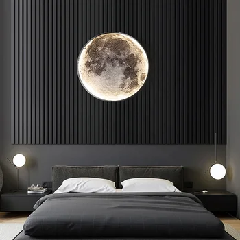 Dimmable Moon Wall Lamp Ac Cct Stepless Dimming 24 Inch Wall Mounted ...