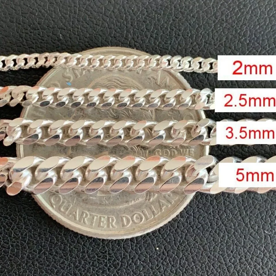 Shop Our 925 Silver Cuban Link Chains - Perfect for Men & Women