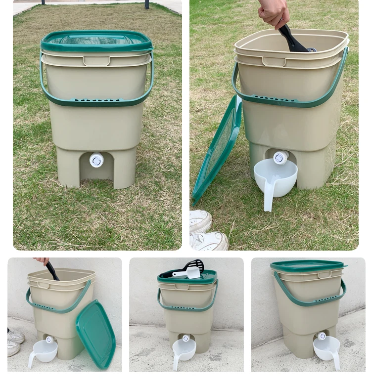 Biodegradable Compost Bin 15L - Eco-Friendly Kitchen Compost Bucket ...