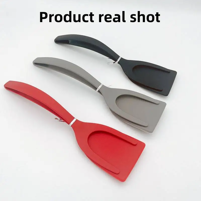 2 In 1 Non-stick Fried Egg Turners Pancake Toasted Bread Grip And Flip ...