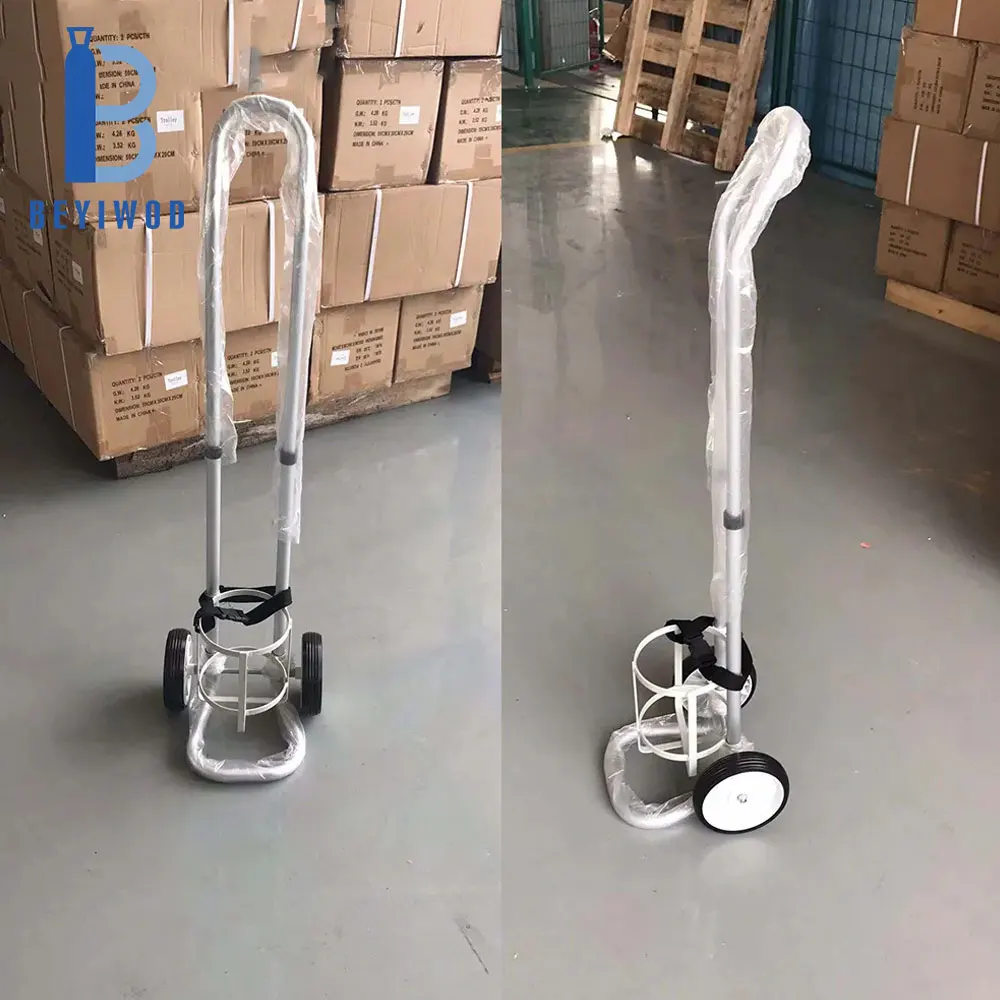Hospital Use Medical Oxygen Cylinder Trolley Cart - Buy Oxygen Cylinder ...