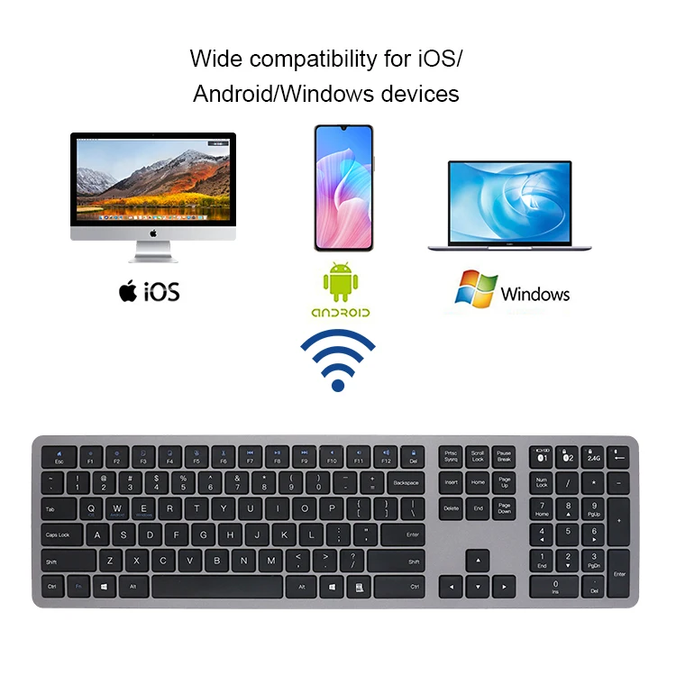 Best Wireless Mini BT Keyboard & Mouse Combo for Home Office