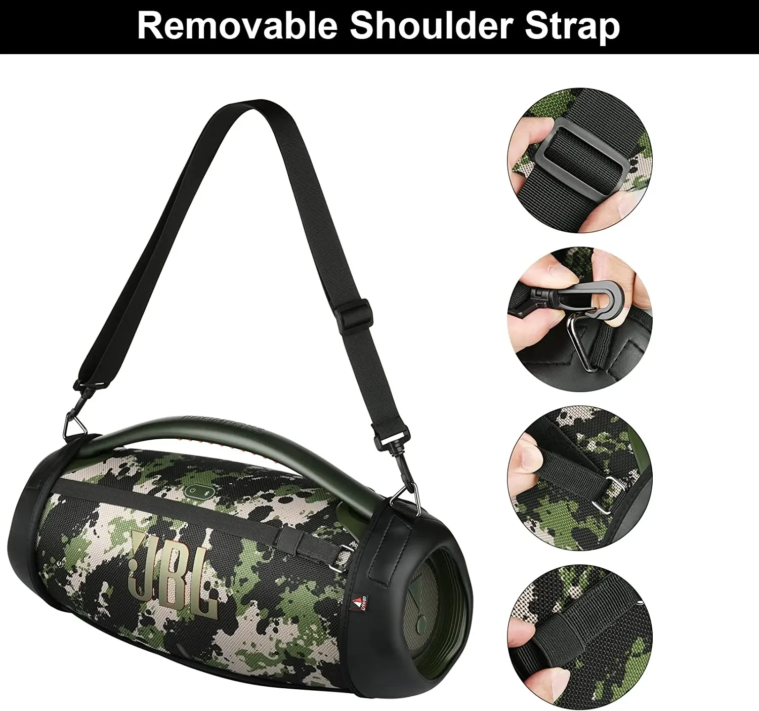 Jbl Boombox 3 Waterproof Portable Speaker Shoulder Strap Side Cover ...