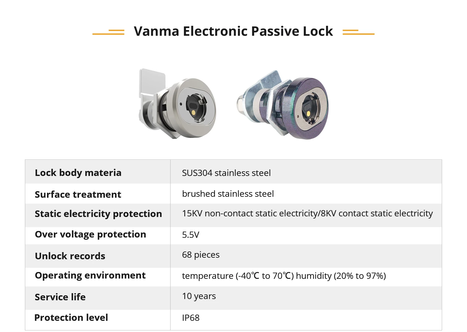 Vanma Temporary Lock Access Authorization Bank Cash Box Locks with Key ...