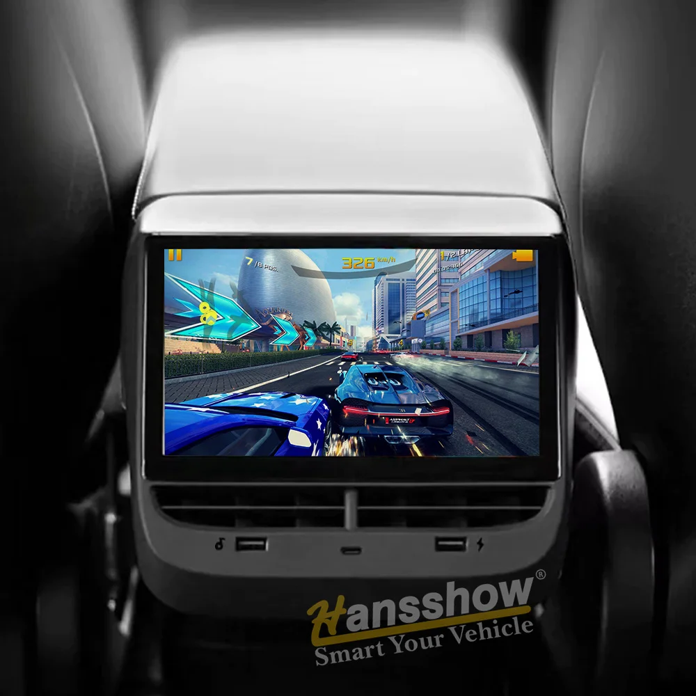 Hansshow Model 3/y Rear Entertainment And Climate Control Touch Screen ...