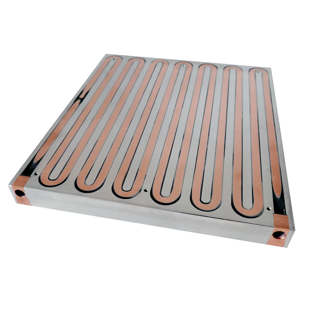 Custom Water Cooling Plate 255x293x20mm with Copper Tubes and NPT ...