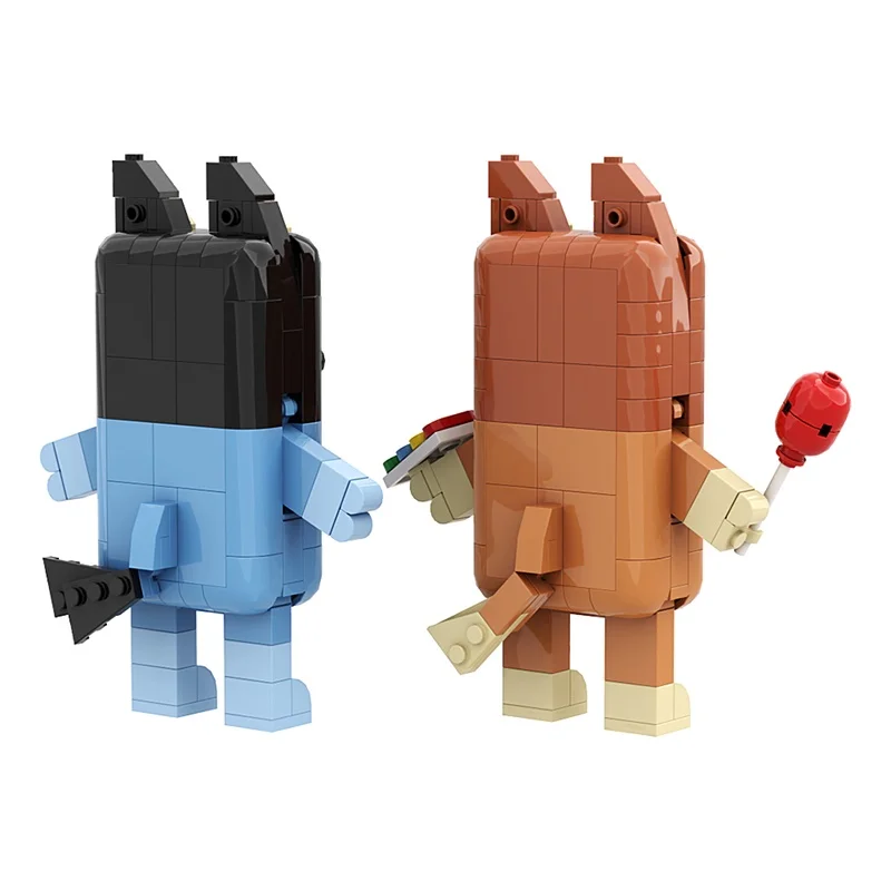 Goldmoc Cartoon Bluey Family Friends Figure Bingo And Bluey Building ...