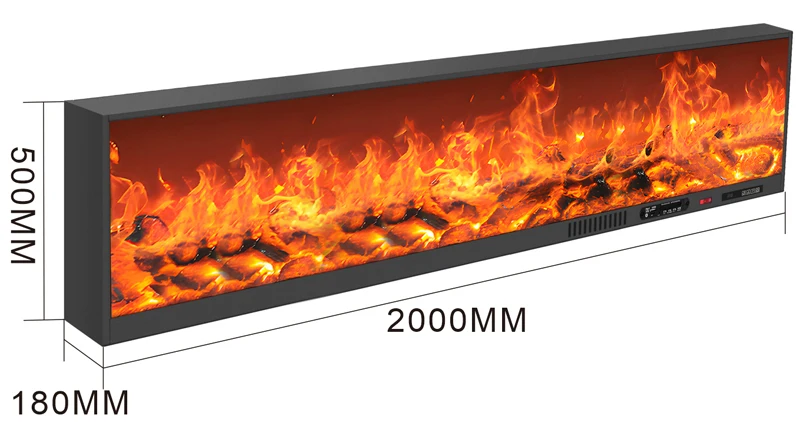2000mm Insert Electric Fireplace - Stylish Heating Solution