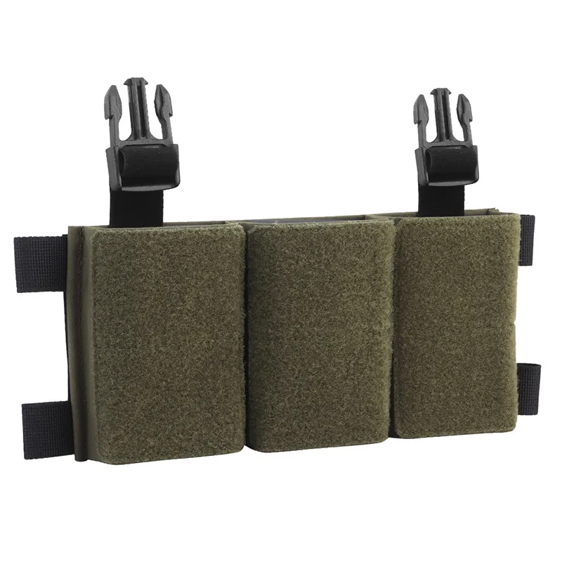 Tactical Triple Magazine Pouch Hook Loop Panel For 5.56 Mag Pouches ...