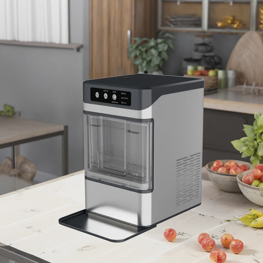 Nugget Ice Maker Countertop Crushed Ice Maker Self-Clean Function 10 ...