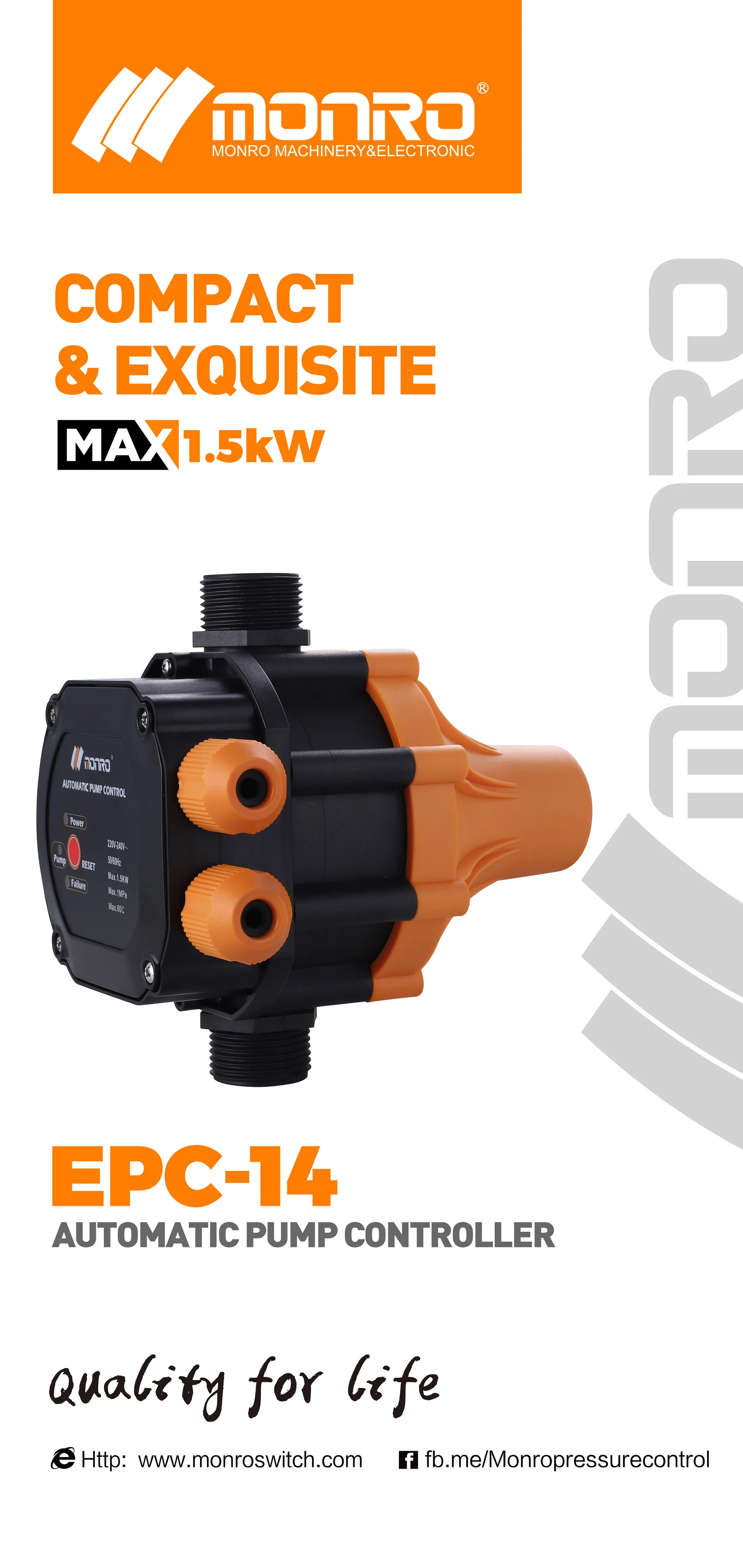 New Arrival Big Power Tiny Body Smart Pump Switch 2hp Pressure Control Epc-14 Water System ...