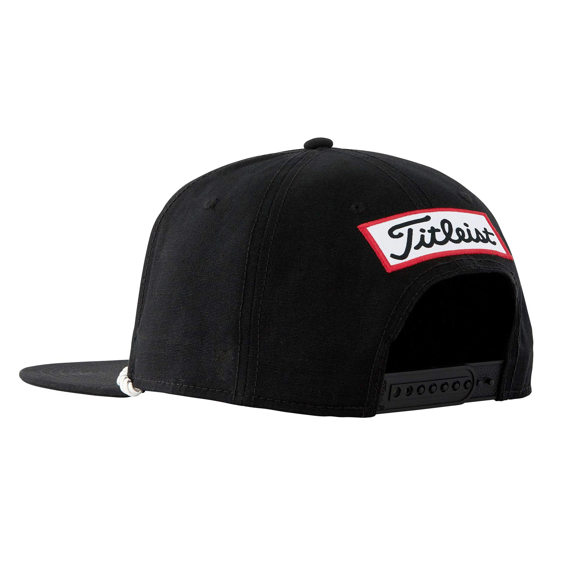 Black Organic Cotton Rope Hat Men's Tour Rope Flat Bill Hat Embroidery ...