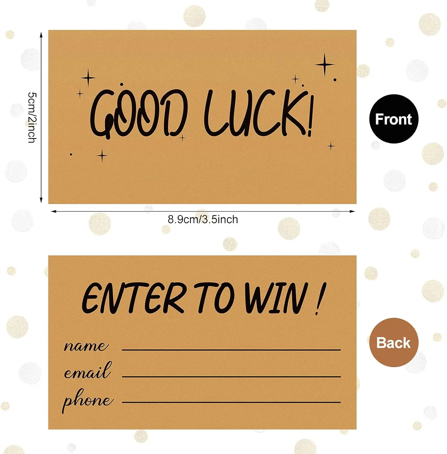 Custom Full Color Kraft Paper Enter To Win Raffle Tickets Card For ...