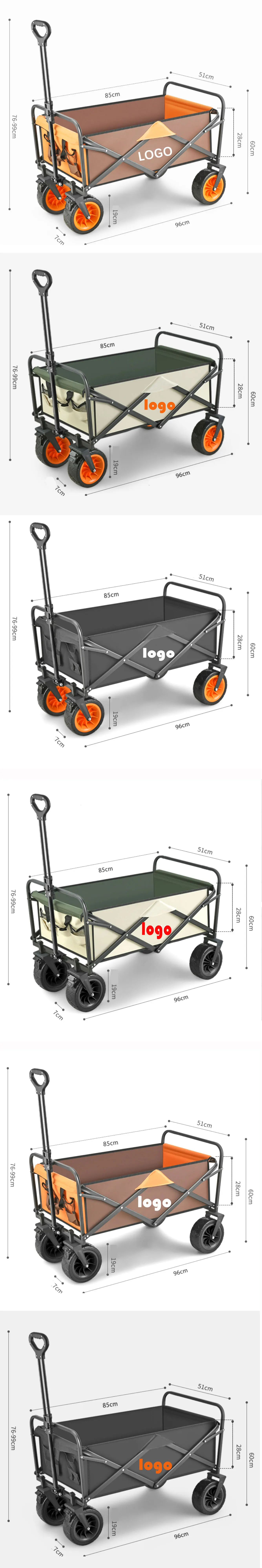 Outdoor Garden Beach Trolley Fishing Folding Camping Cart Wagon ...