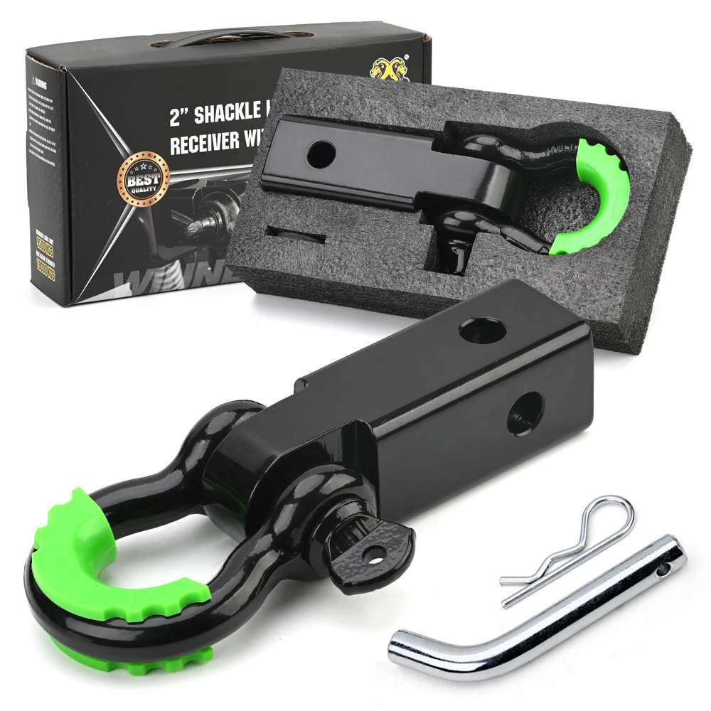 2 Inch Shackle Hitch Receiver With Pins 41890lbs Break Strength Heavy ...