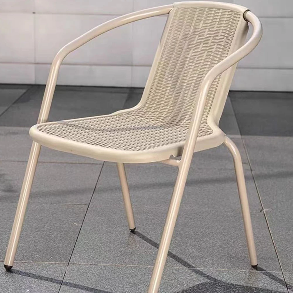 Garden Wicker Chair Pe Rattan Round Metal Patio Rattan Dining Chair ...