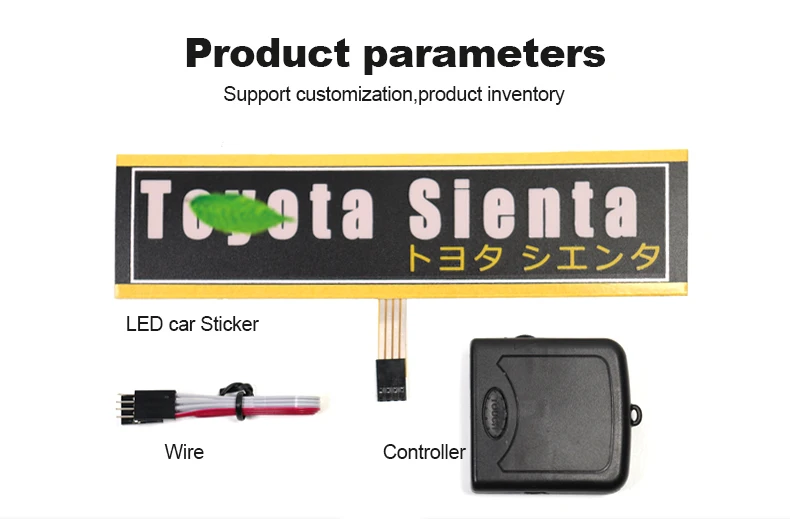 Customized El Car Window Led Interior Stickers Jdm Auto Deco Glow Panel ...