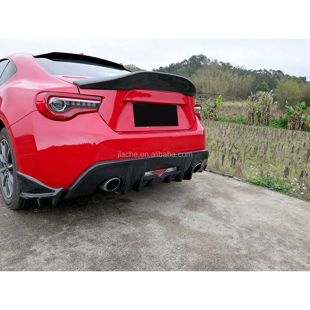 Carbon Fiber Front Bumper Lip Side Skirts Door Aprons Rear Diffuser ...