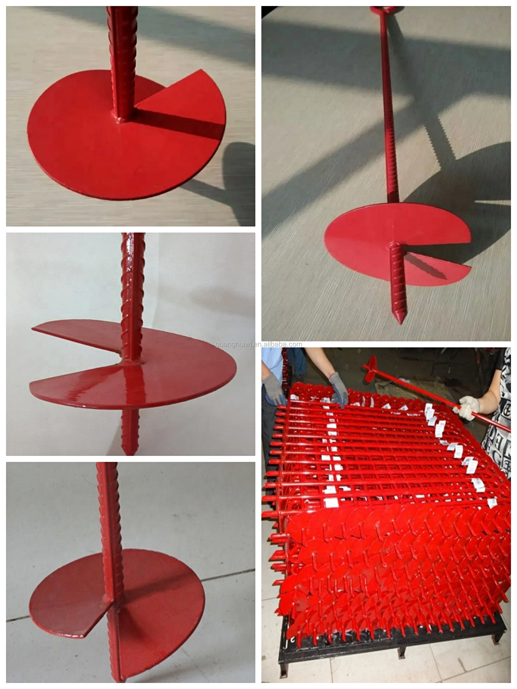 Factory Steel Powder Coated Ground Anchor Earth Auger| Alibaba.com